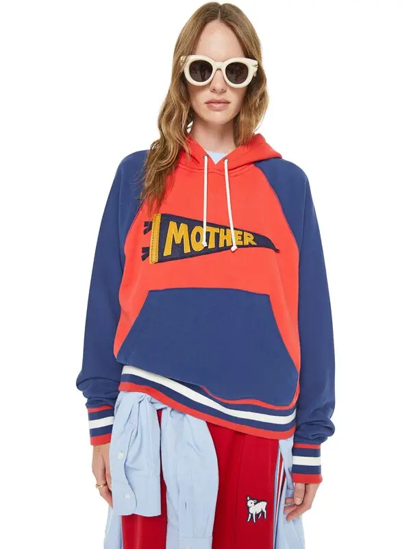 MOTHER The Square Pennant Hoodie - Red