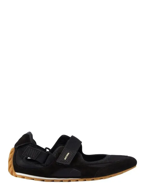 Bottega Veneta Orbit Flash Suede-trimmed Sneakers - Black