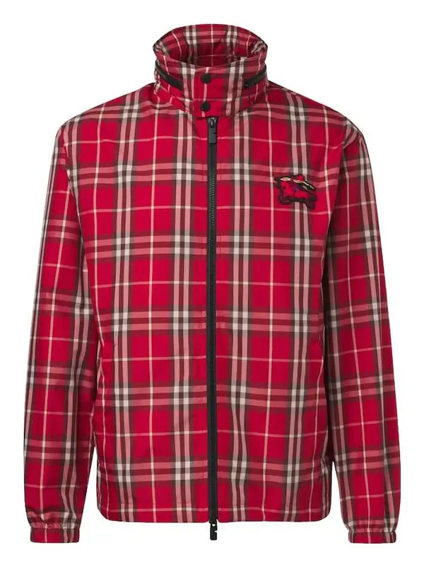 Burberry Check Technical Blouson Jacket - Red