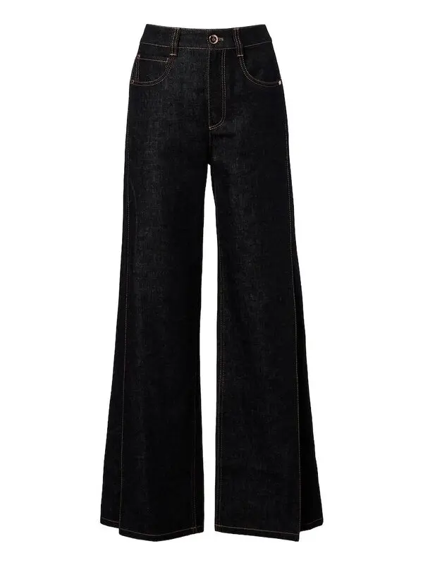 Brunello Cucinelli Wide-leg Jeans - Black