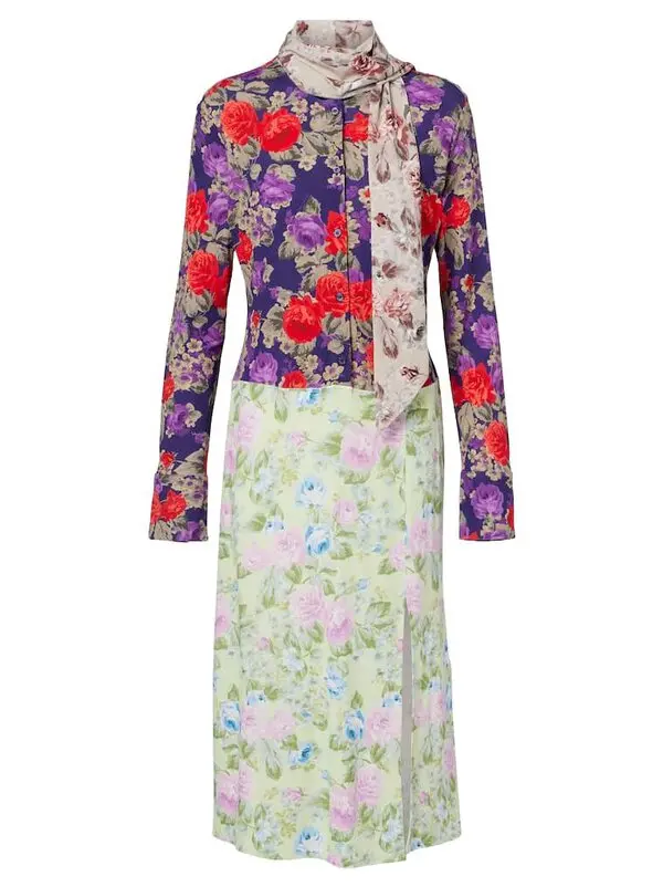 Acne Studios Dalmati Floral Maxi Dress - Multicoloured