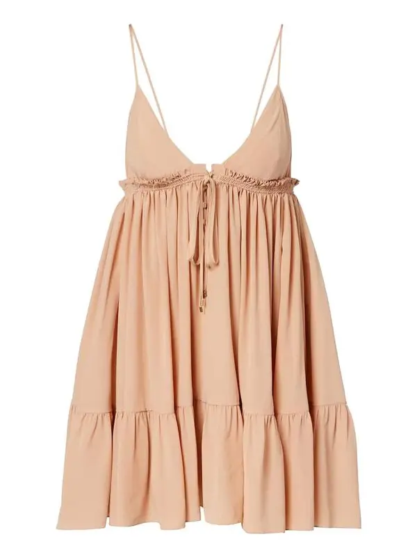 Chloé Silk Crêpe Minidress - Pink