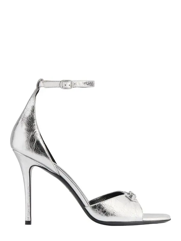 Balenciaga City Uptown 100mm Sandal - Silver
