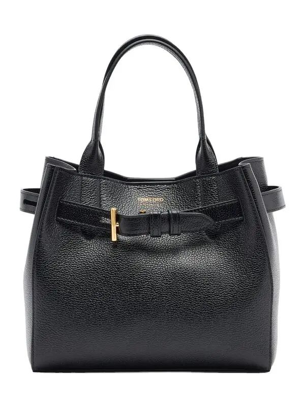 TOM FORD Leather Tote Bag - Black