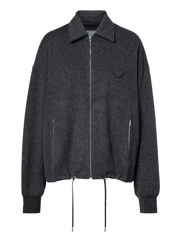 Prada Wool And Cashmere Blouson Jacket - Grey