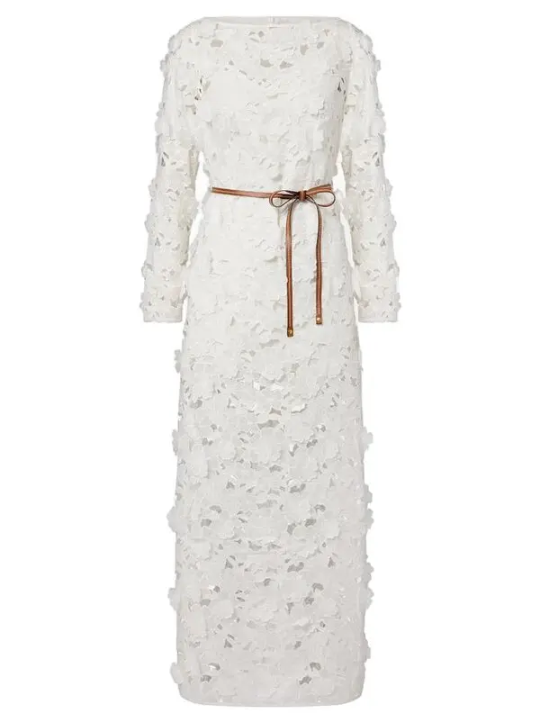 Zimmermann Patience Floral Cotton Maxi Dress - White