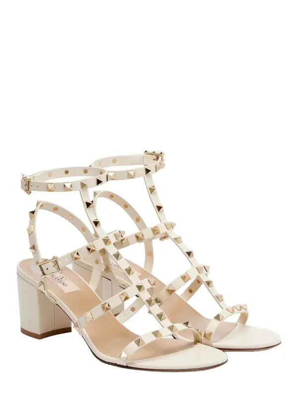 Valentino Garavani Rockstud 60 Leather Sandals - Pink