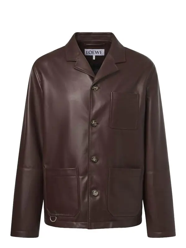 Loewe Leather Jacket - Brown