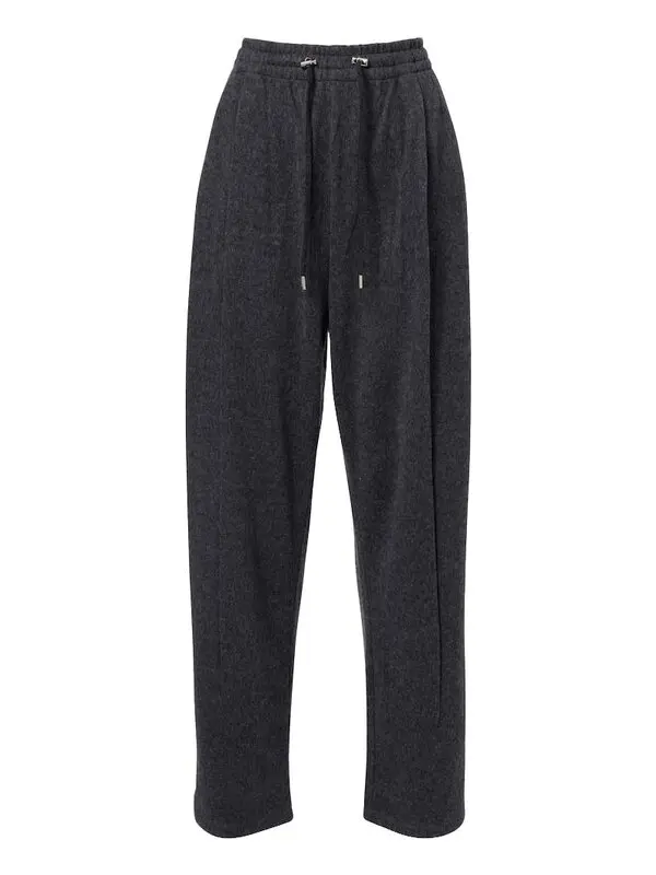 Prada Wool And Cashmere Tapered Pants - Grey