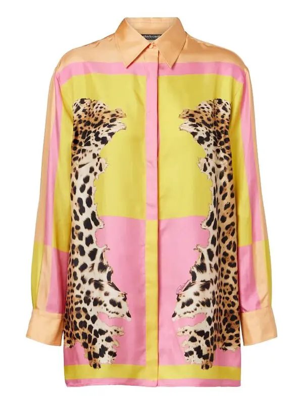 Roberto Cavalli Printed Silk Shirt - Multicoloured