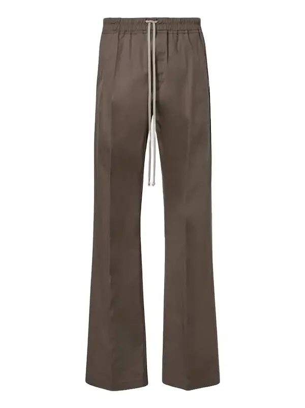Rick Owens Dietrich Cotton-blend Straight Pants - Grey