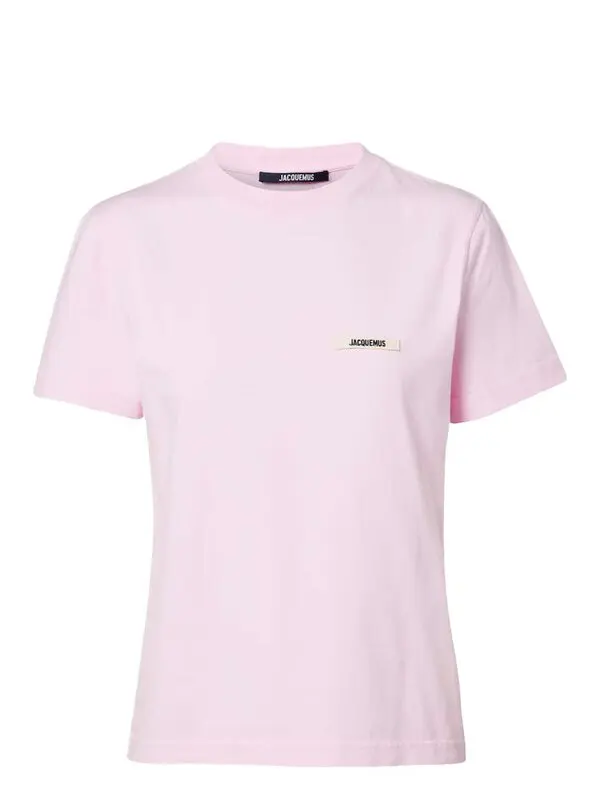 Jacquemus Gros Grain Cotton Jersey T-shirt - Pink