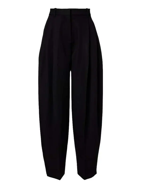 Jacquemus Virgin Wool Wide-leg Trousers - Black
