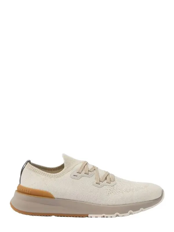Brunello Cucinelli Knitted Sneakers - White