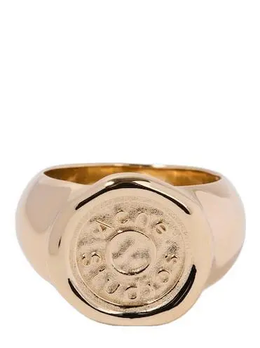 Acne Studios Logo Brass Ring - Gold