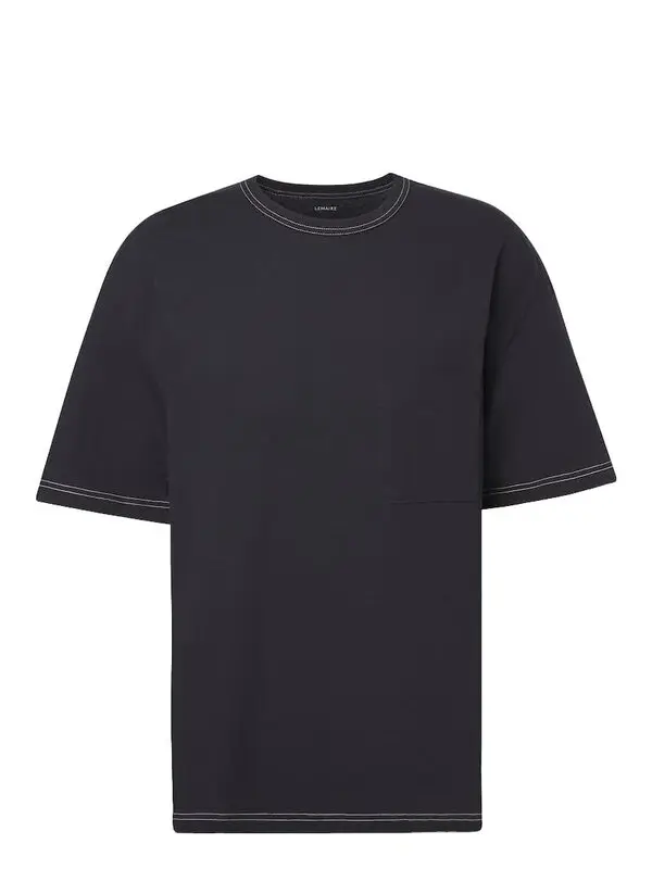 LEMAIRE Cotton And Linen T-shirt - Blue