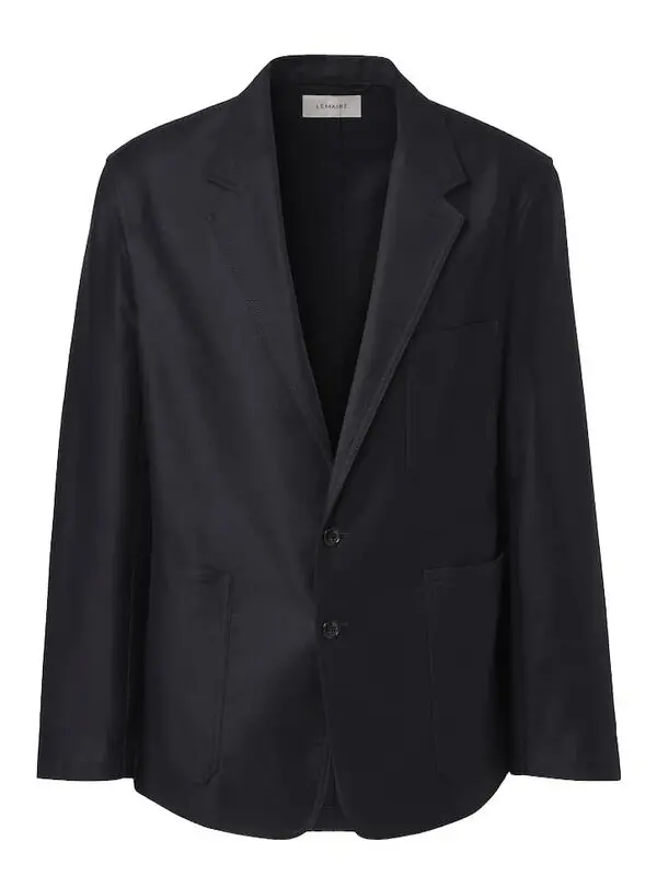 LEMAIRE Cotton Satin Suit Jacket - Blue