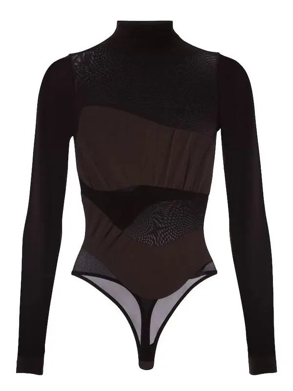 Wolford Semi-sheer Bodysuit - Brown
