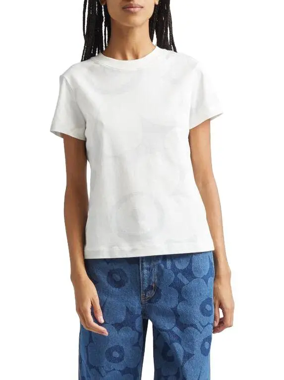 Marimekko Heleys Unikko Cotton T-shirt - White