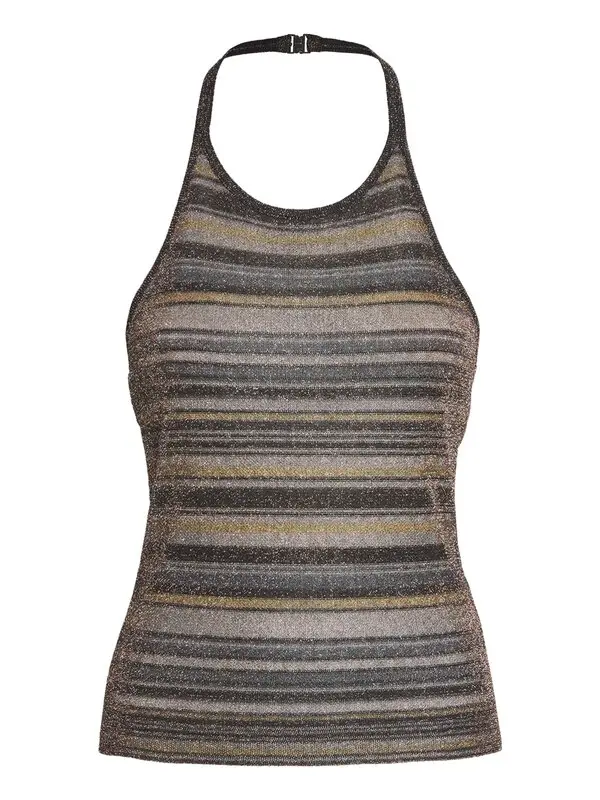 Missoni Knitted Stripe Tank Top - Gold