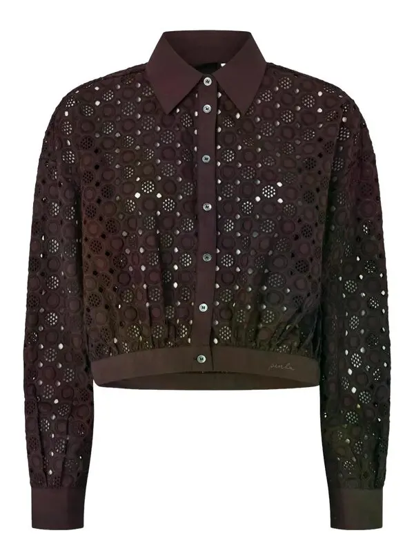 Pinko Embroidered Shirt - Brown