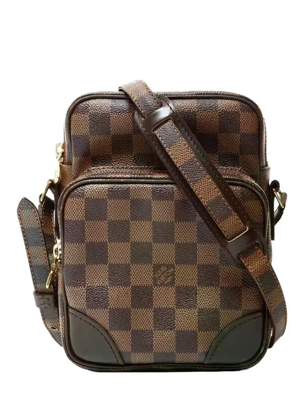 LOUIS VUITTON 2009 Amazone Damier Ebène Crossbody Bag - Brown