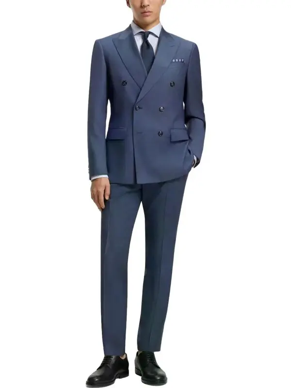 BOSS Slim-fit Shirt In Cotton Twill - Blue