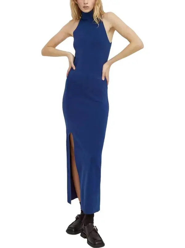 G-star Raw Side-split Maxi Dress - Blue