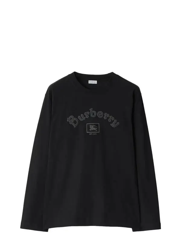 Burberry Embroidered Logo Sweatshirt - Black
