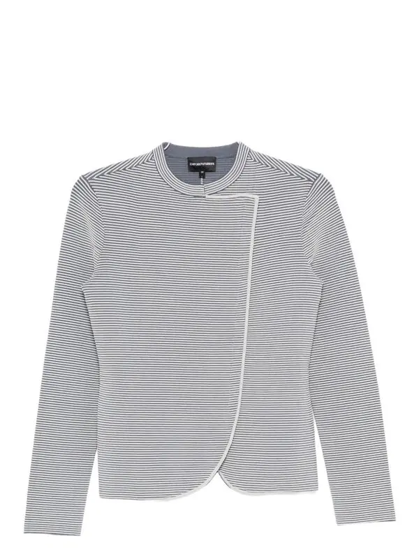 Emporio Armani Striped Blazer Jacket - Grey