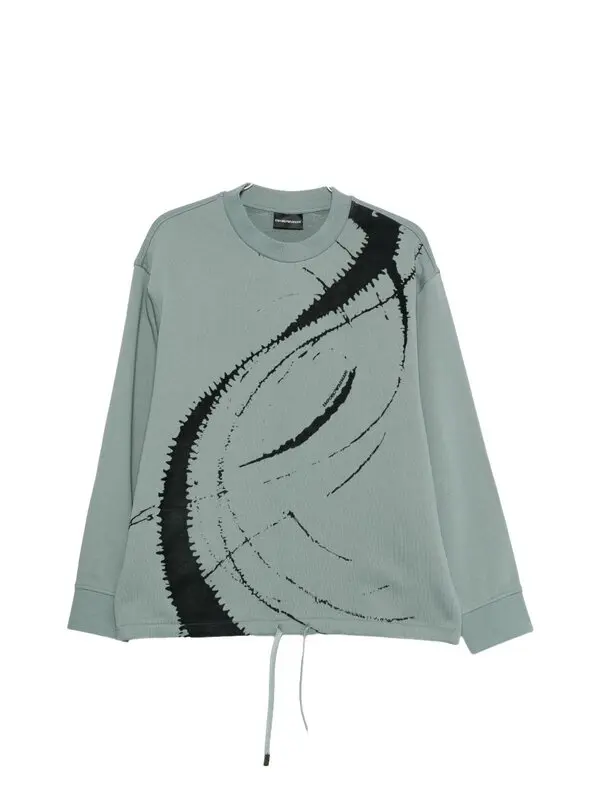 Emporio Armani Cotton Crewneck Sweatshirt - Sky Blue