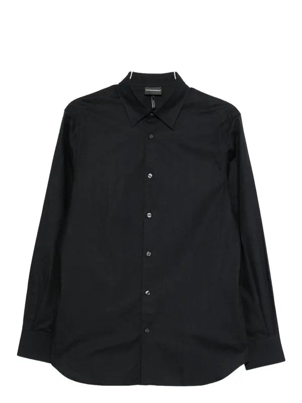 Emporio Armani Logo Cotton Shirt - Blue