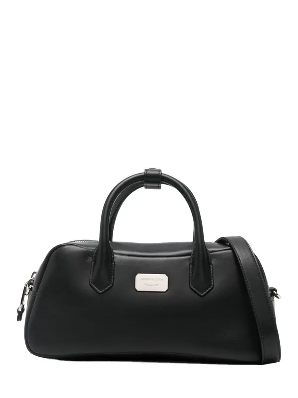 Emporio Armani Leather Bowling Bag - Black