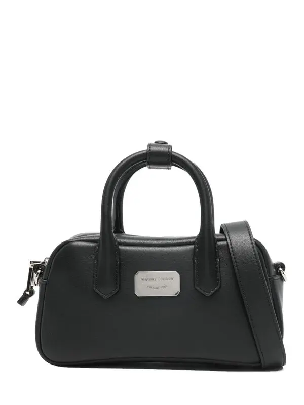 Emporio Armani Leather Bowling Bag - Black