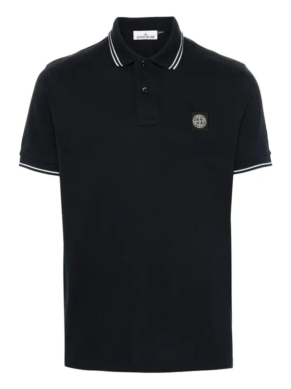Stone Island Polo Shirt With Logo - Blue