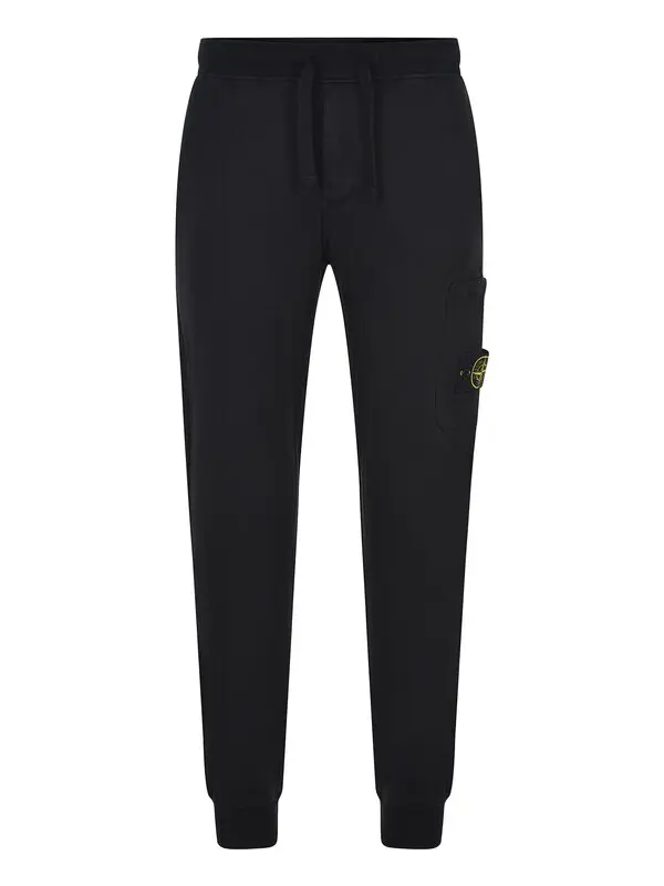 Stone Island Tracksuit Bottoms With Logo - Black