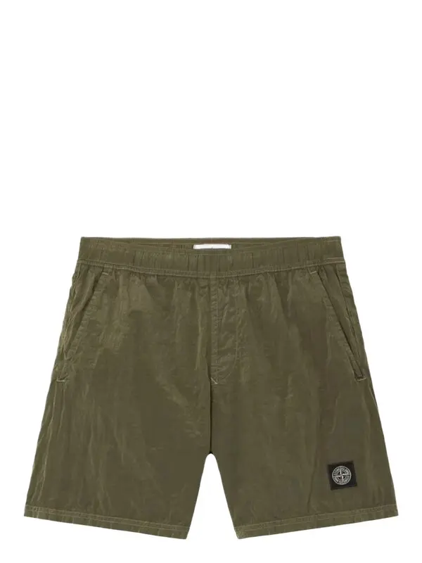 Stone Island Bermuda Shorts With Logo - Green