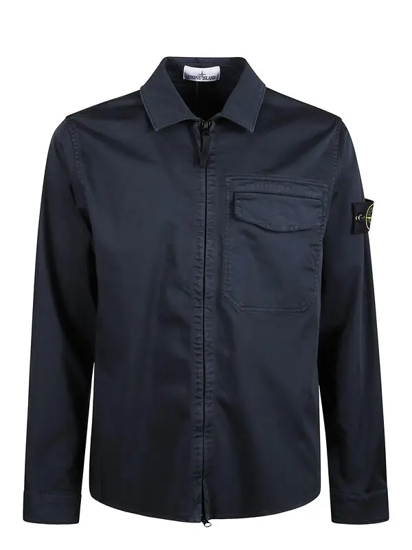 Stone Island Zip-up Jacket - Blue