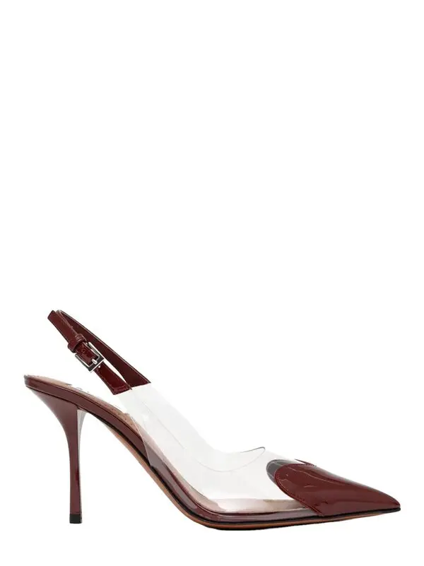 Alaïa Le Coeur Patent Leather Slingback Pumps - Red