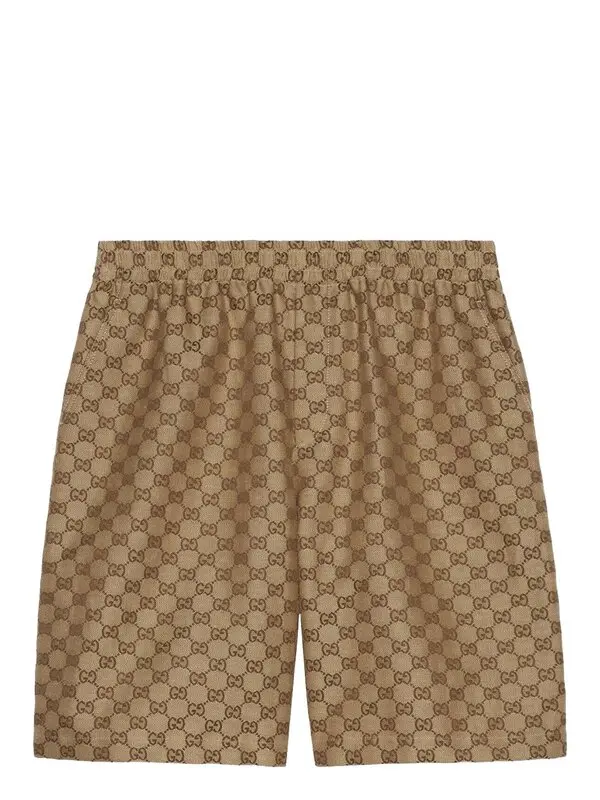 Gucci Gg Supreme Bermuda Shorts - Beige