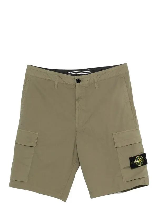 Stone Island Bermuda Shorts With Logo - Green