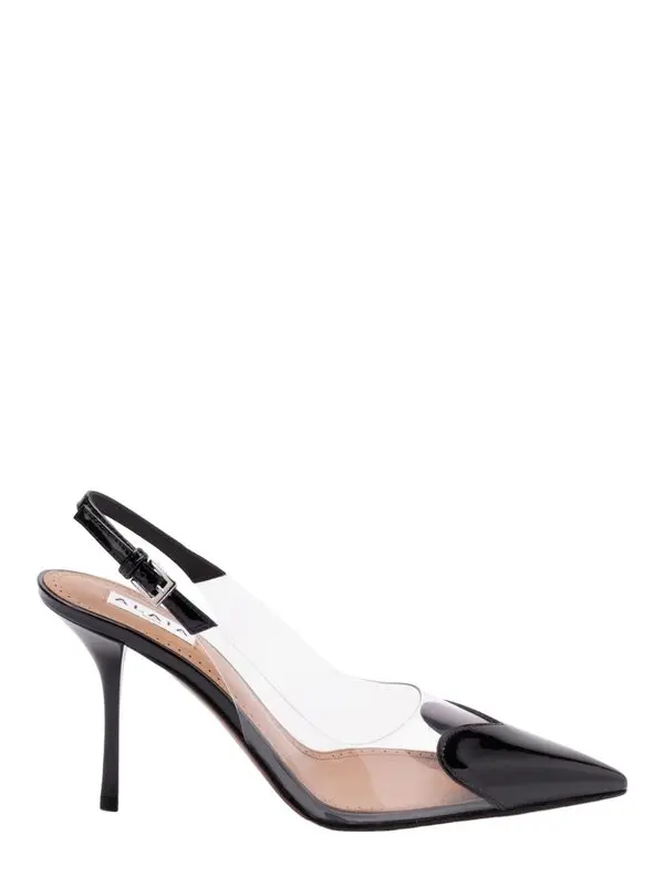 Alaïa Le Coeur Patent Leather Slingback Pumps - Black
