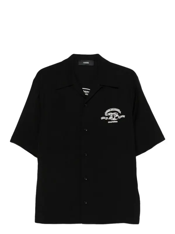 Amiri Eagle Camp Shirt - Black