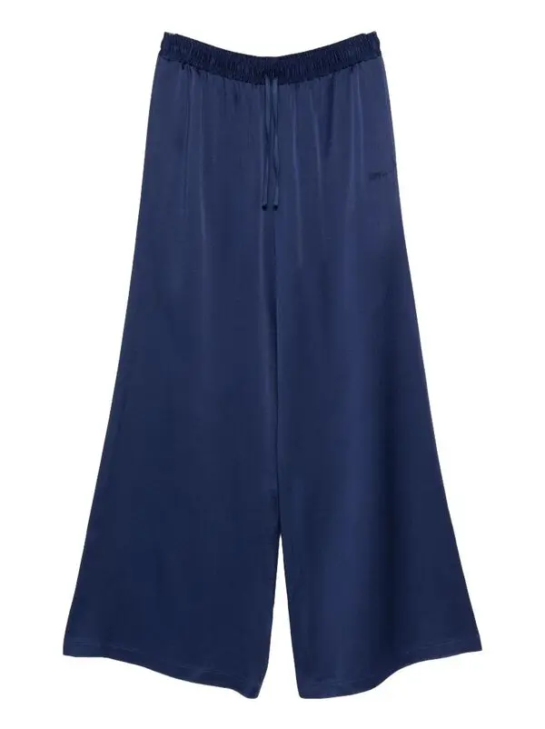 Stella McCartney Satin Wide-leg Trousers - Blue