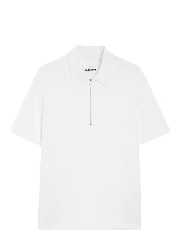 JIL SANDER Zip-up Polo Shirt - White