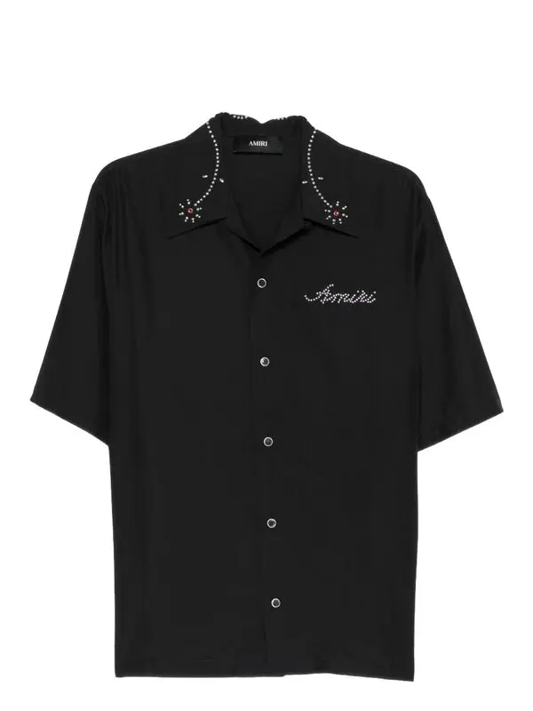 Amiri Stud Camp Shirt - Black