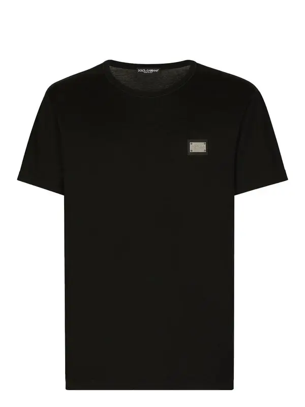 Dolce & Gabbana Logo Cotton T-shirt - Black