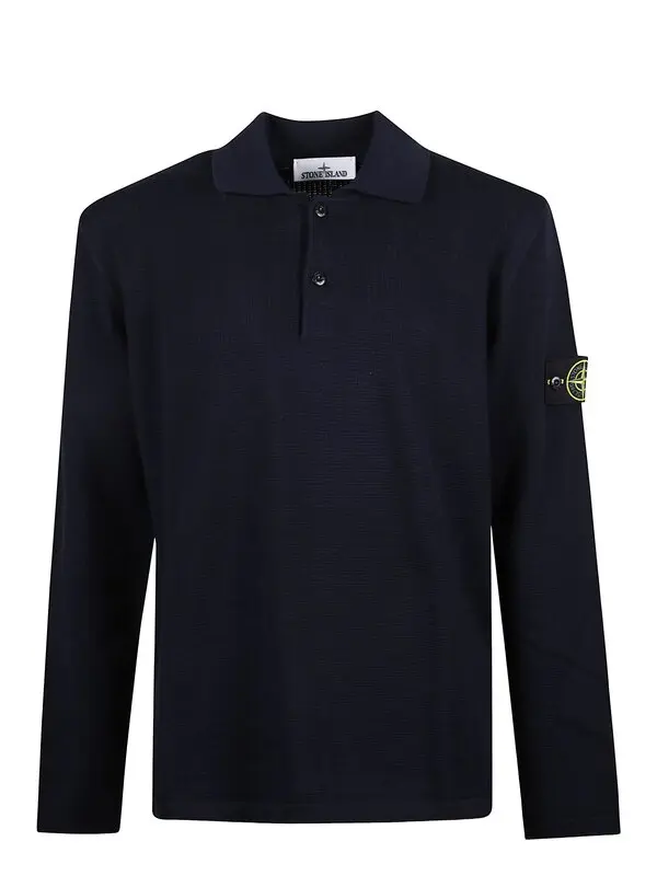 Stone Island Polo Shirt With Logo - Blue