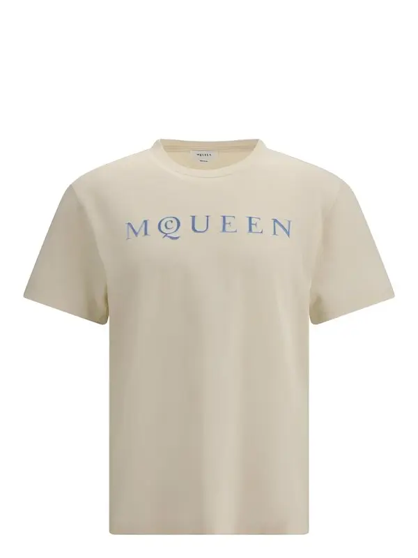Alexander McQueen T-shirt With Logo - Beige