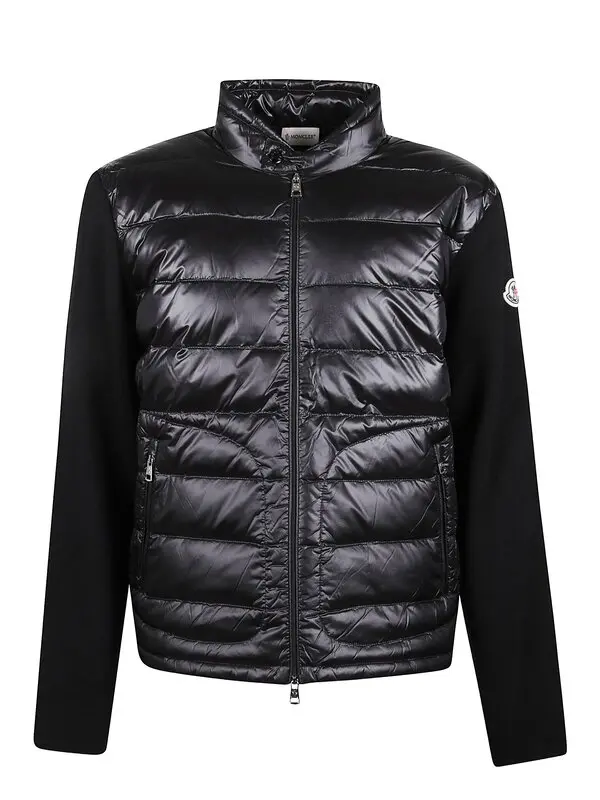 Moncler Padded Wool Cardigan - Black